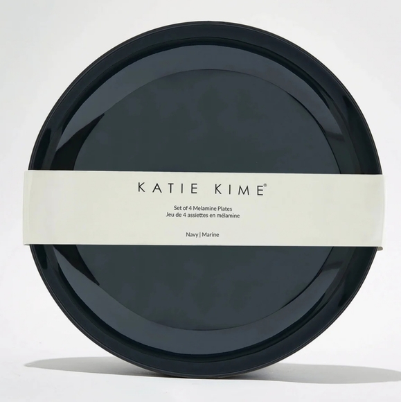 Katie Kime | Dining | Katie Kime Set Of 4 Melamine Plates Navy 86 Inch ...